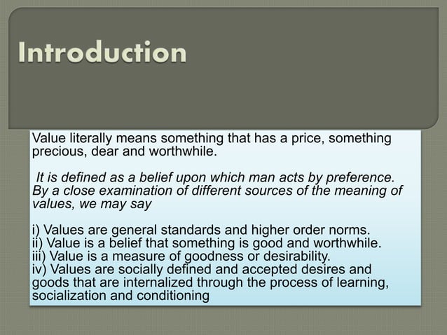 Introduction values | PPTX