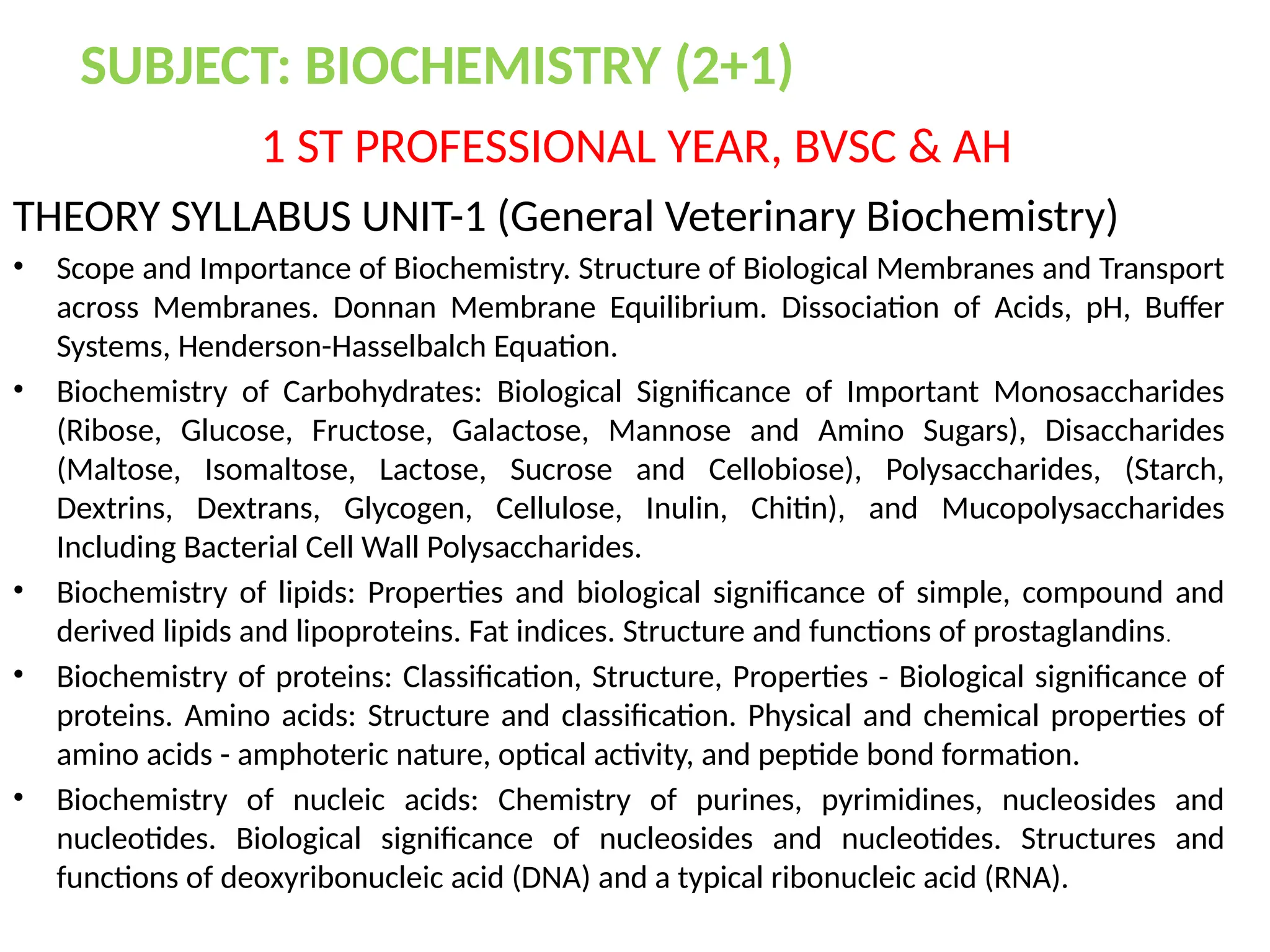 INTRODUCTION VETY BIOCHEMISTRY.pptx 2nde year | PPTX