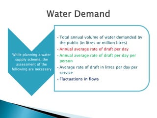 Introduction, water demand | PPTX