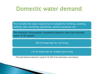 Introduction, water demand | PPTX