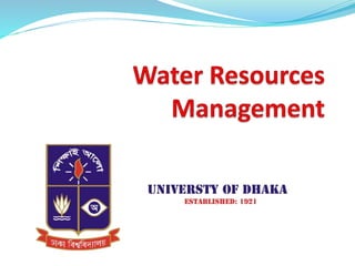 Introduction to Water Resource Management | PPTX