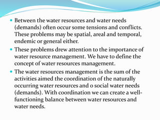 Introduction to Water Resource Management | PPTX
