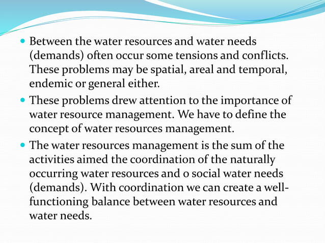 Introduction to Water Resource Management | PPTX | Environmental ...