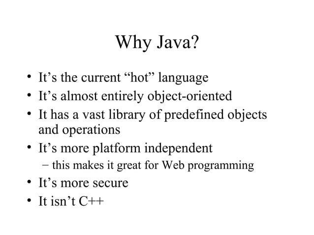 Introduction what is java | PPT