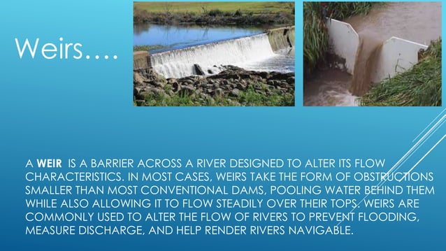 Introduction with weirs flumes and orifices | PPTX | Canoeing and ...