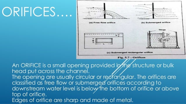 Introduction with weirs flumes and orifices