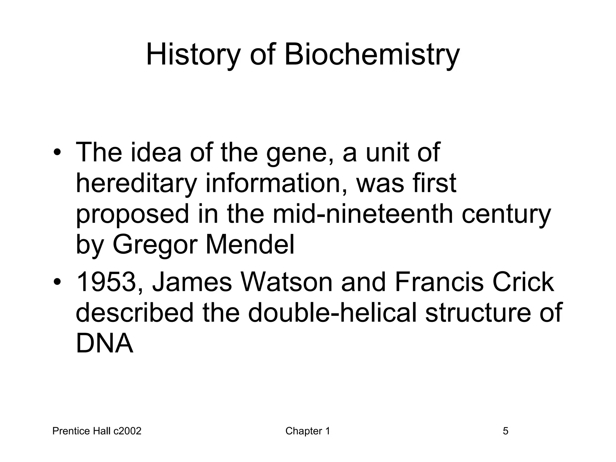 Introduction Wk 1 Biochem | PPT