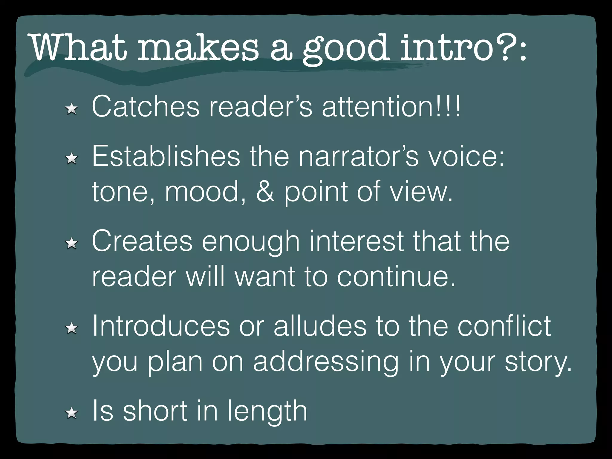Narrative Introductions | PPT