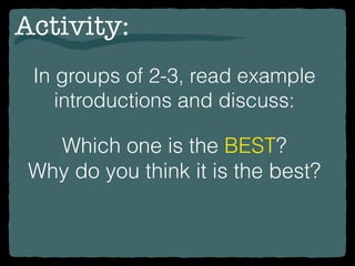 Narrative Introductions | PPT