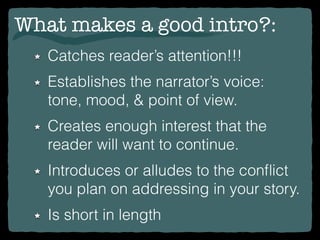 Narrative Introductions | PPT