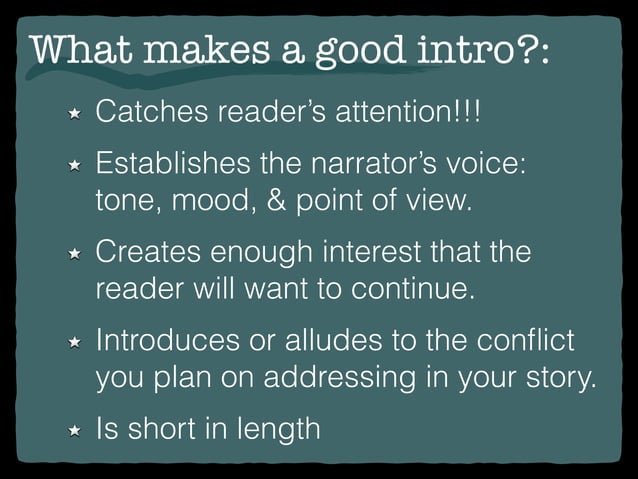Narrative Introductions | PPT
