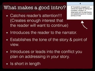 Introduction Writing + What's the Purpose? | PDF | Screenwriting | Content Production