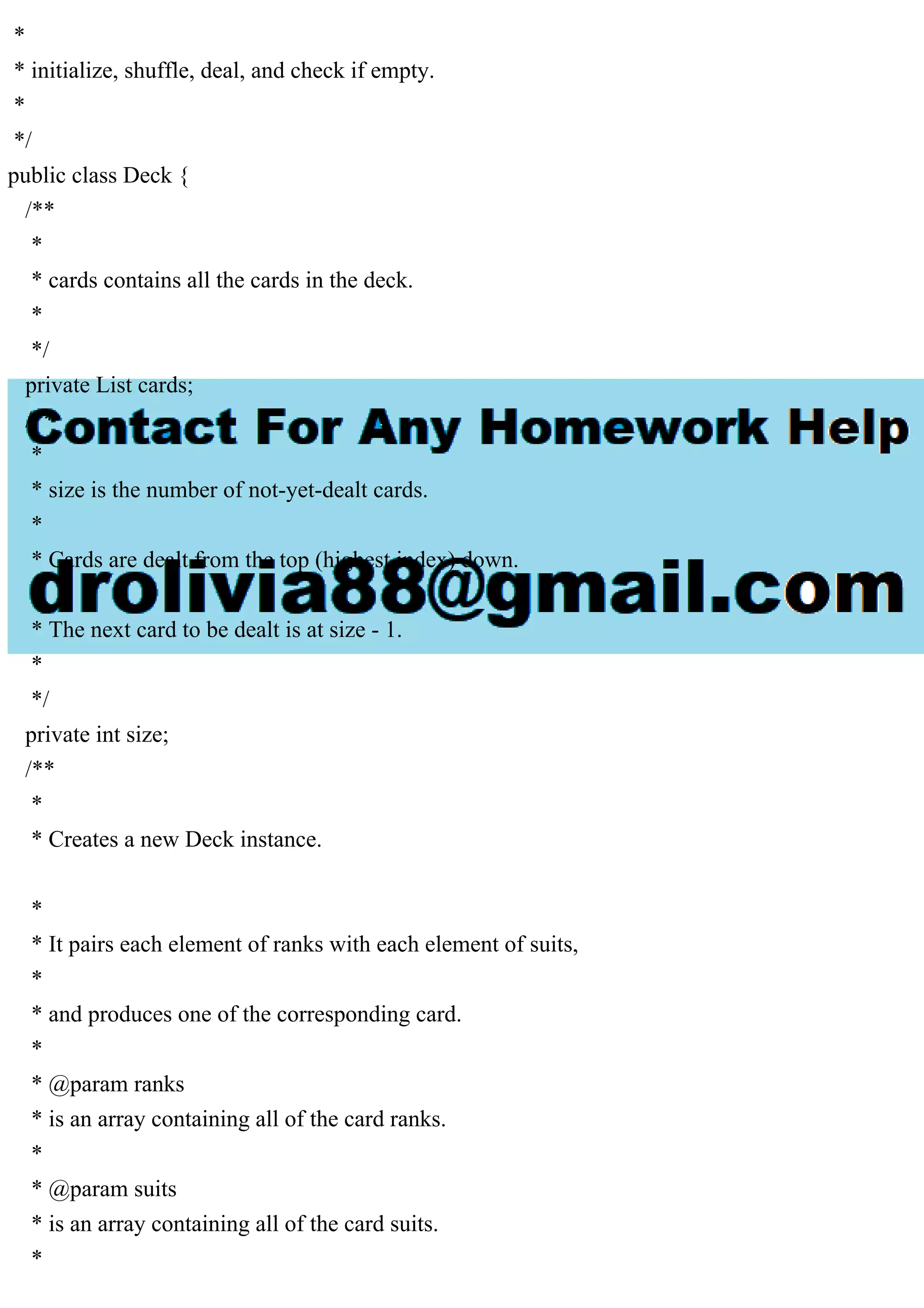 Introduction You implemented a Deck class in Activity 2. This cla.pdf