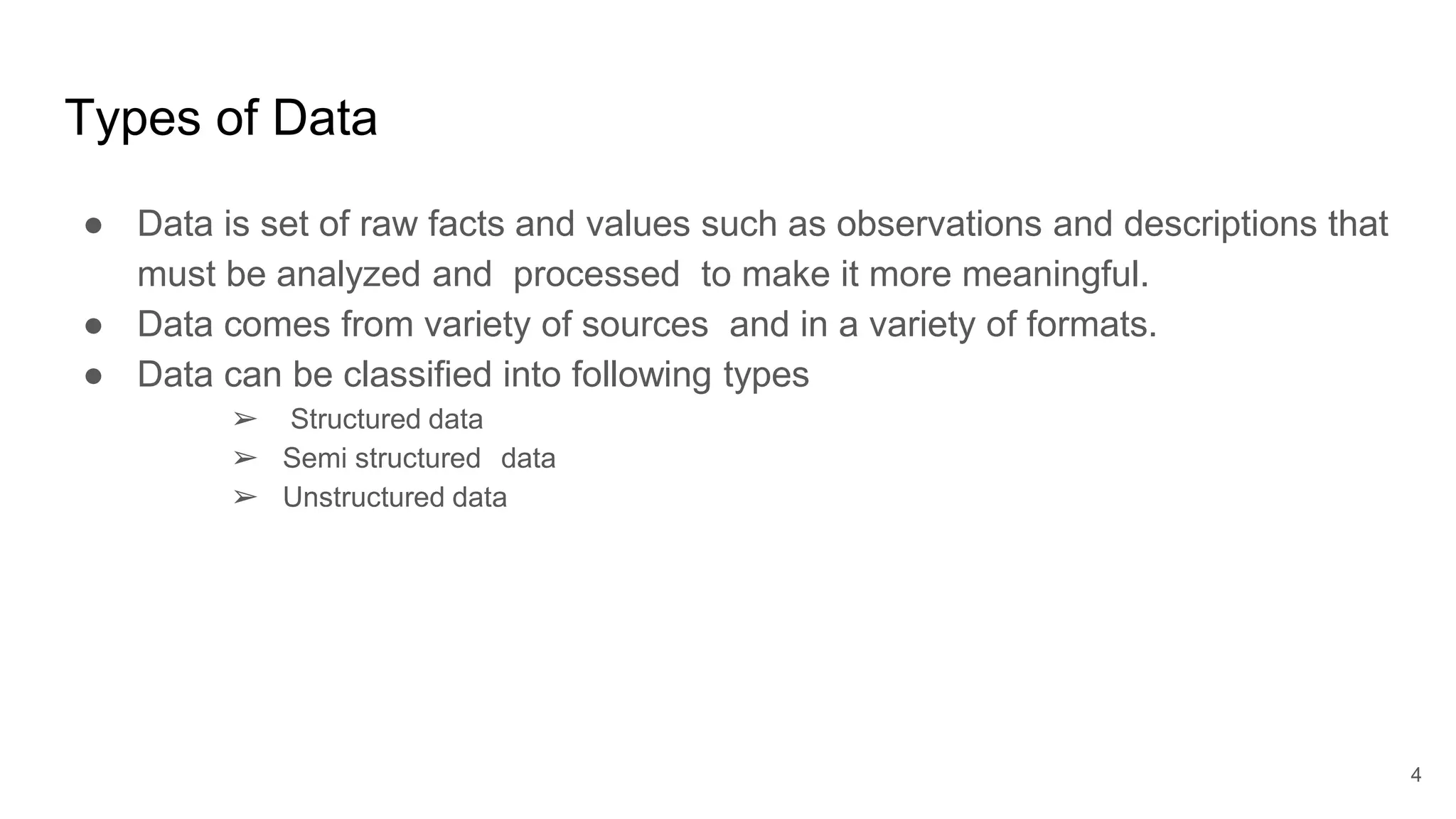 Introductio to Data Science and types of data | PPTX