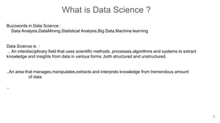 Introductio to Data Science and types of data | PPTX