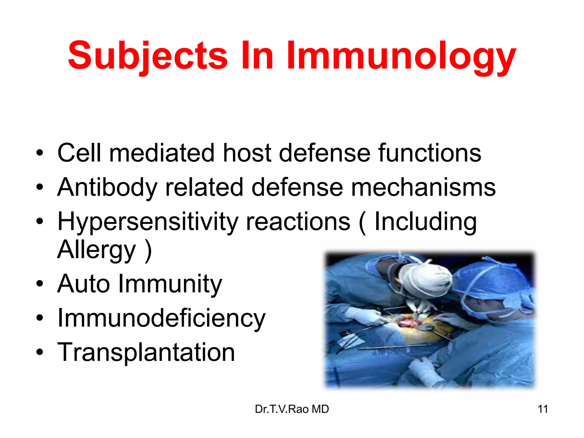 Introduction to immunology, Science of Immunity | PPTX