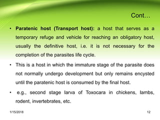 Introductoin of parasitology | PPTX