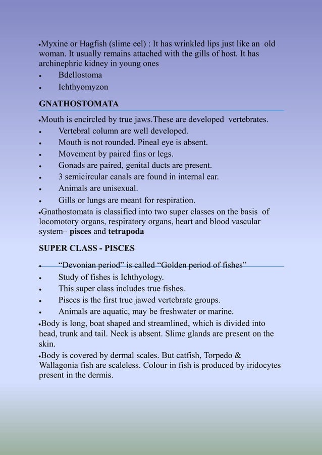 Introducton and classification chordata | PPT | Biological Sciences ...