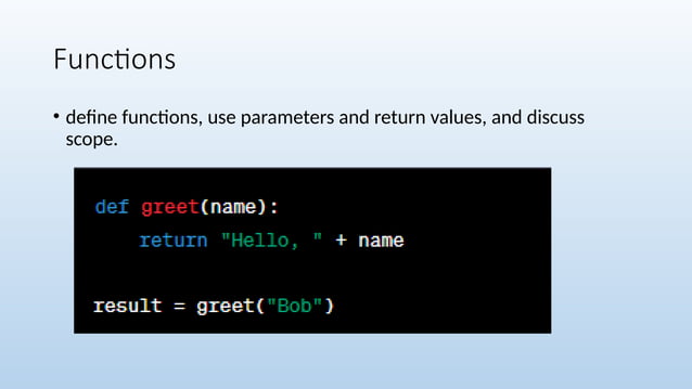 Introduction To Python Programming Variables Ppt