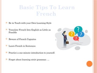 Introduction to basic french syllabus with vocabulary | PPTX