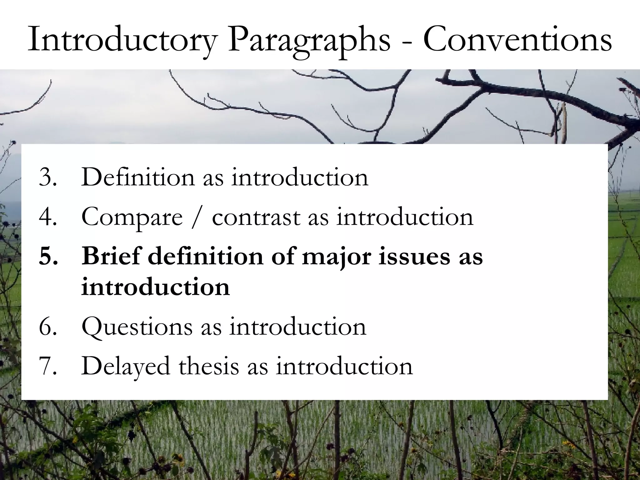 Introductory And Body Paragraphs | PPT