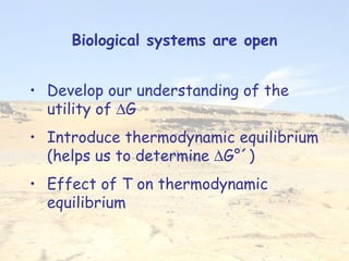 Introductory biological thermodynamics | PPT
