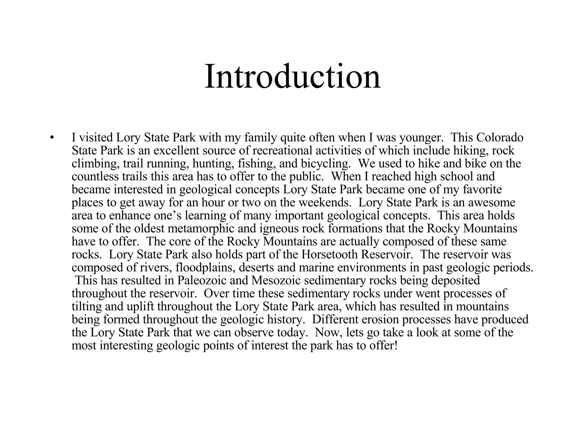 Introductory Field Trip | PPT