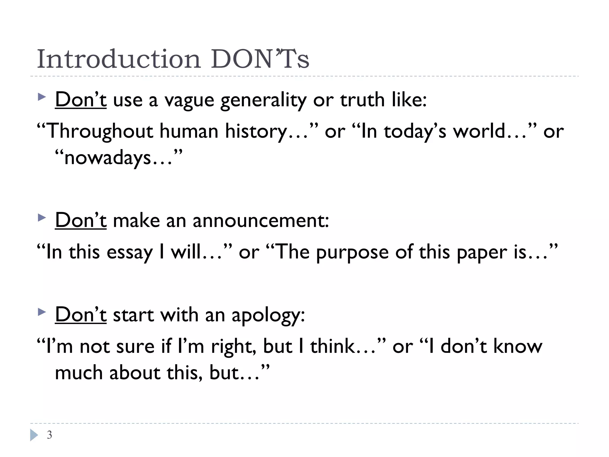 Introductory paragraphs research 2012 | PPT