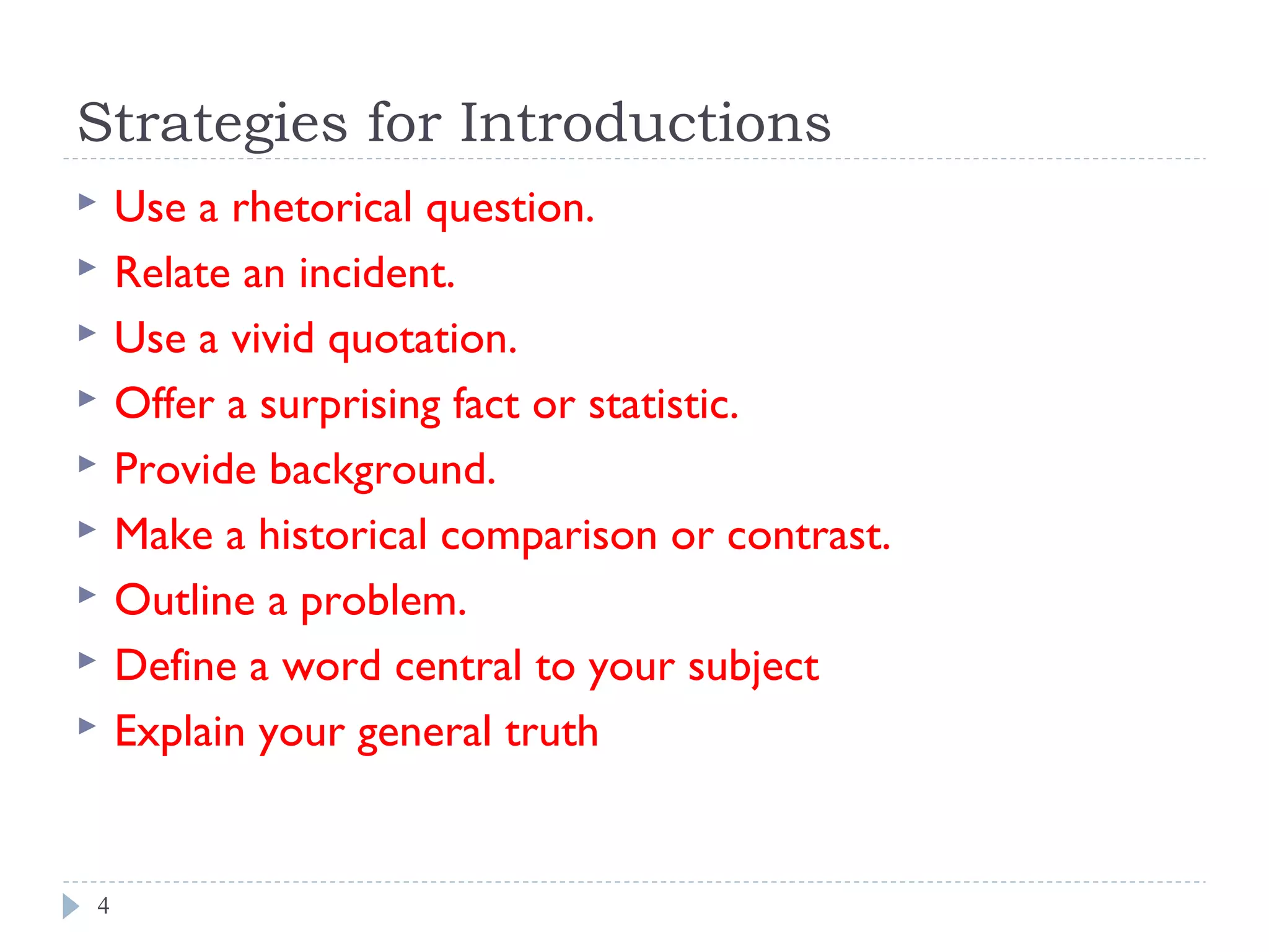 Introductory paragraphs research 2012 | PPT