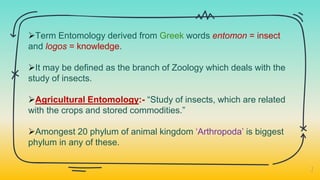 Competetive Introductory Agricultural Entomology | PPTX