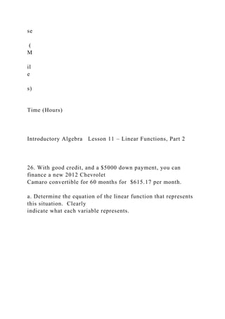 Introductory Algebra Lesson 11 – Linear Functions, Part 2 .docx ...