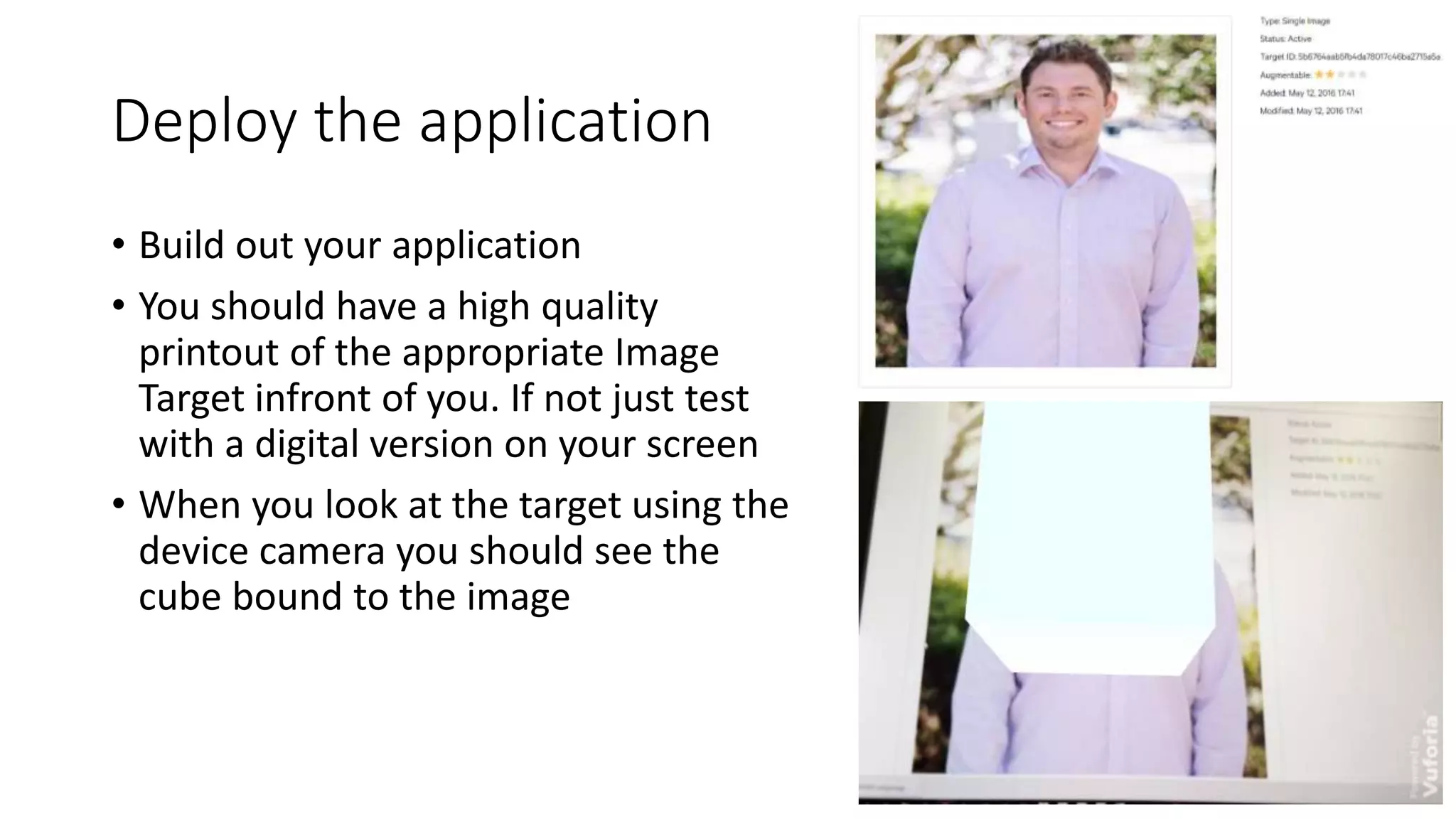 Introductory Augmented Reality in Unity with Android and Vuforia | PPT