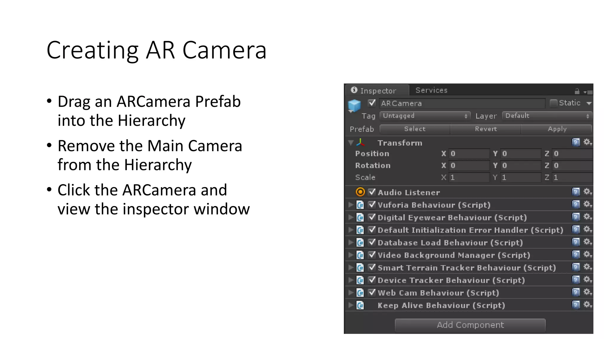 Introductory Augmented Reality In Unity With Android And Vuforia Ppt