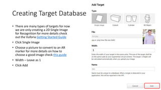 Introductory Augmented Reality in Unity with Android and Vuforia | PPT