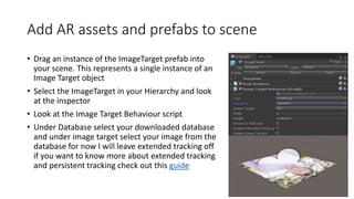 Introductory Augmented Reality in Unity with Android and Vuforia | PPT