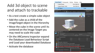 Introductory Augmented Reality in Unity with Android and Vuforia | PPT