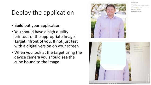 Introductory Augmented Reality In Unity With Android And Vuforia Ppt
