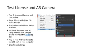 Introductory Augmented Reality in Unity with Android and Vuforia | PPT