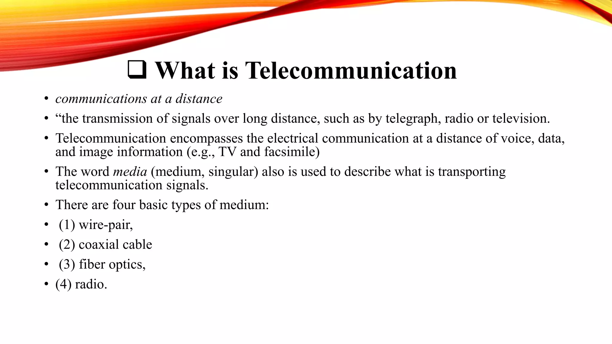 Introduction to Telecommunication | PPT