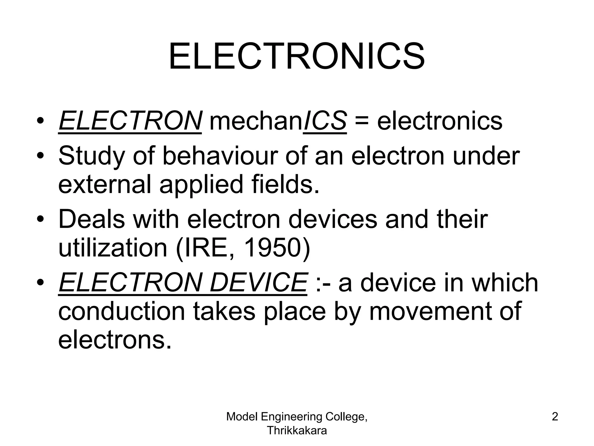 Introductory electronics | PPT