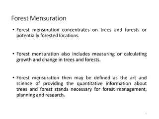 Forestry Introductory Forest Mensuration.pptx