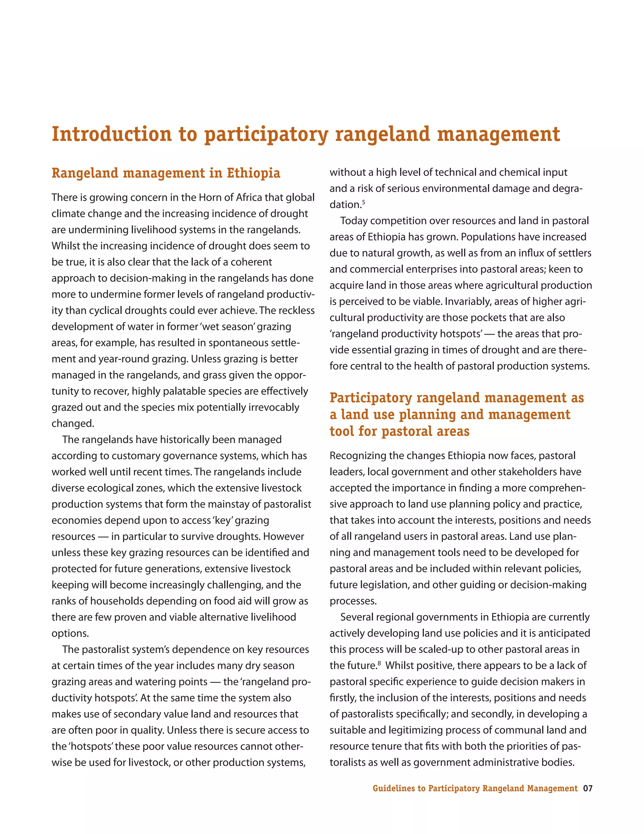 Introductory Guidelines to Participatory Rangeland Management in ...
