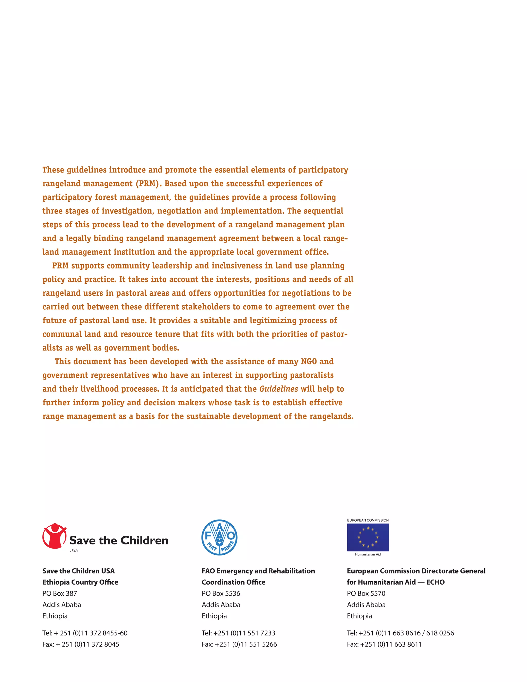 Introductory Guidelines to Participatory Rangeland Management in ...