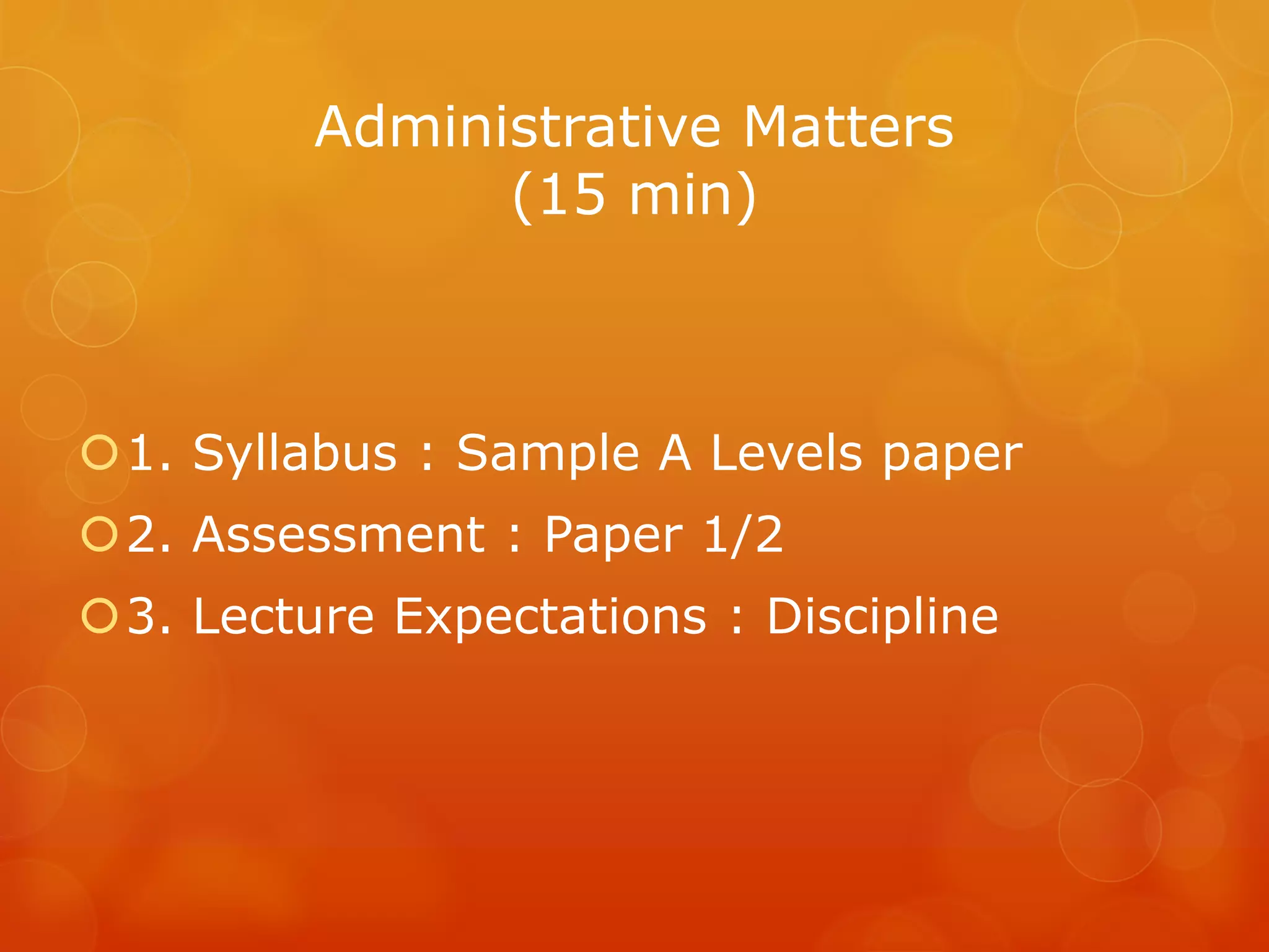 Introductory lecture 2014 | PPTX