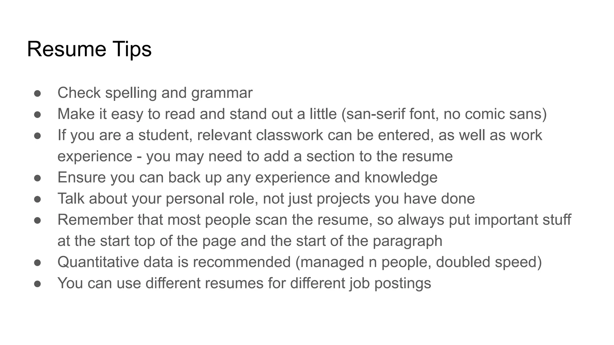 Introductory lesson on resumes and interviews | PPT