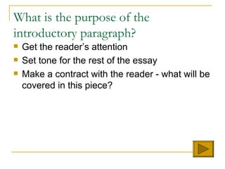 Introductoryparagraph | PPT