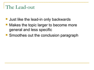 Introductory paragraph - Essay | PPT