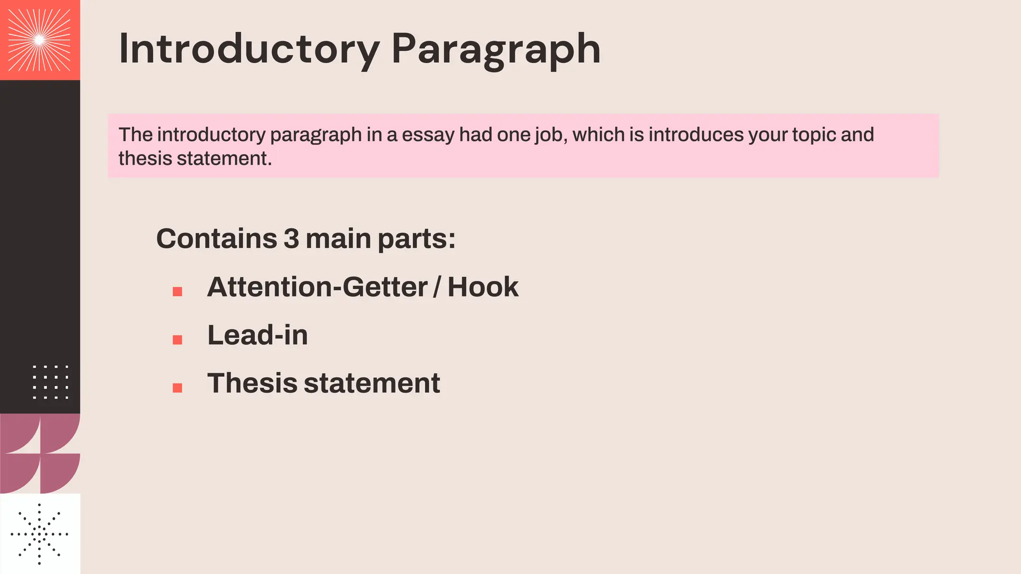 Essay Writing - Introductory Paragraph.pptx