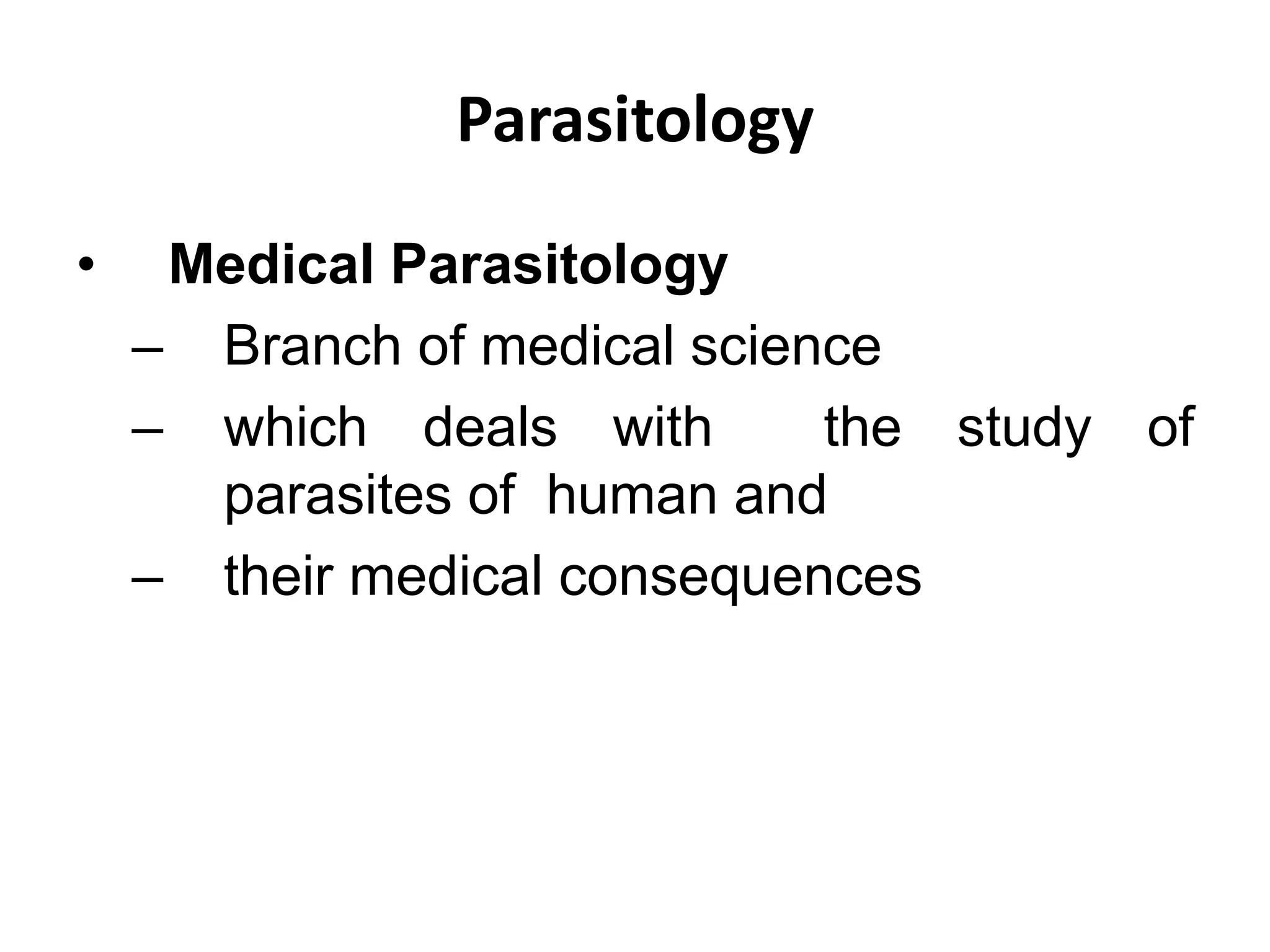 Introductory parasitology 2020 | PPT