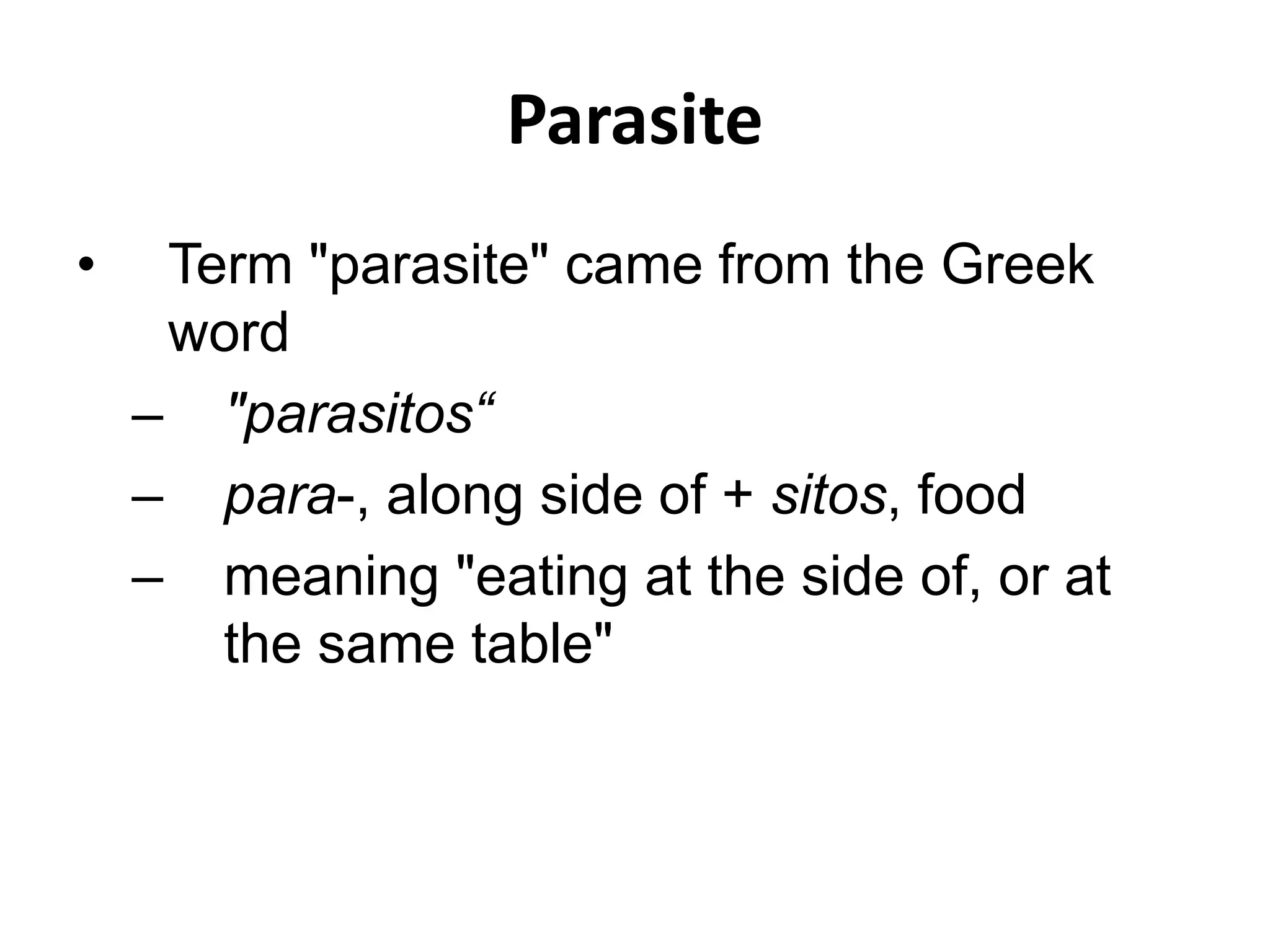 Introductory parasitology 2020 | PPT